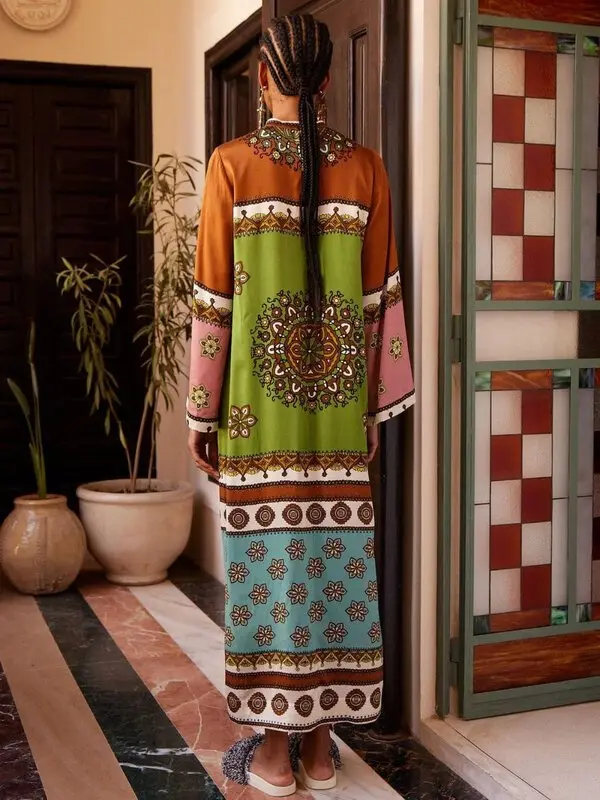ALEMAIS Contina Silk Midi Dress