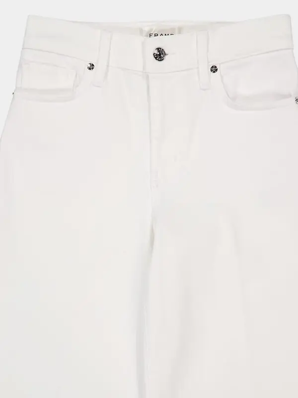 FRAME Le Slim Palazzo Jeans - White