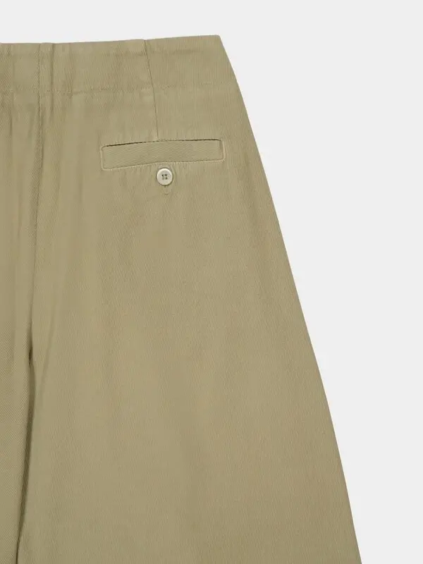 120% Lino Cotton Blend Cropped Trousers