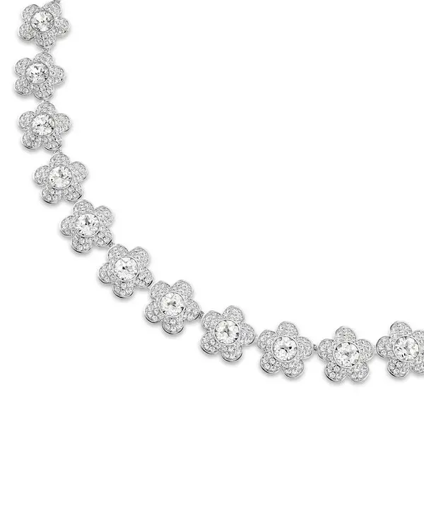 SWAROVSKI Crystal Flower Collar Necklace - White