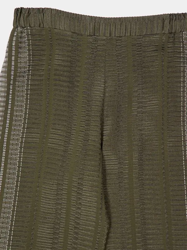 Zeus+dione Jacquard Silk Wide-leg Trousers - Green