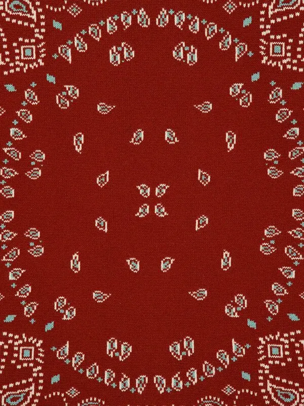 Alanui Bandana Jacquard Cashmere Cardigan - Red