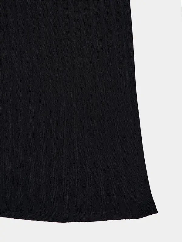 TOM FORD Flared Knit Trousers In Herringbone Viscose - Black