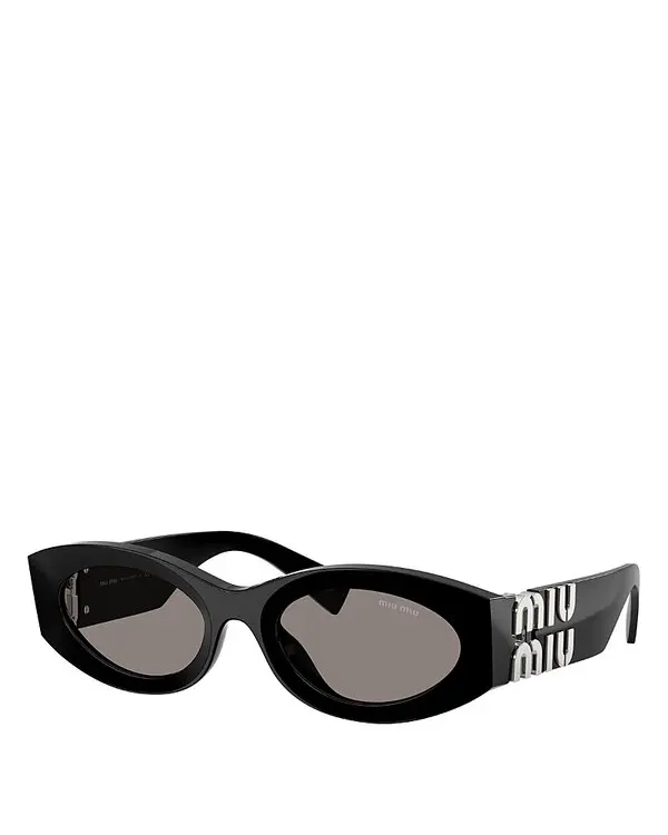 Miu Miu Oval Sunglasses, 54mm - Black