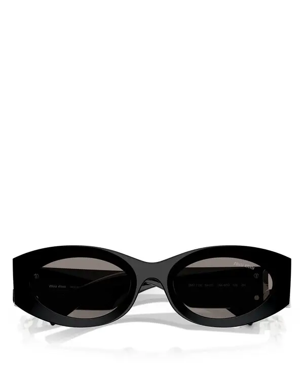 Miu Miu Oval Sunglasses, 54mm - Black