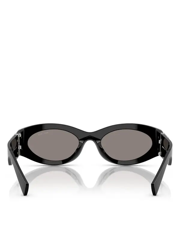 Miu Miu Oval Sunglasses, 54mm - Black