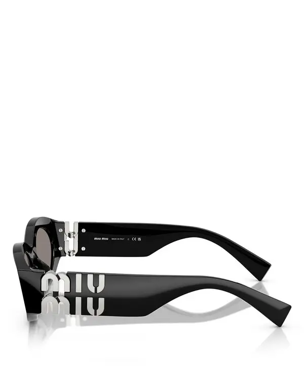 Miu Miu Oval Sunglasses, 54mm - Black