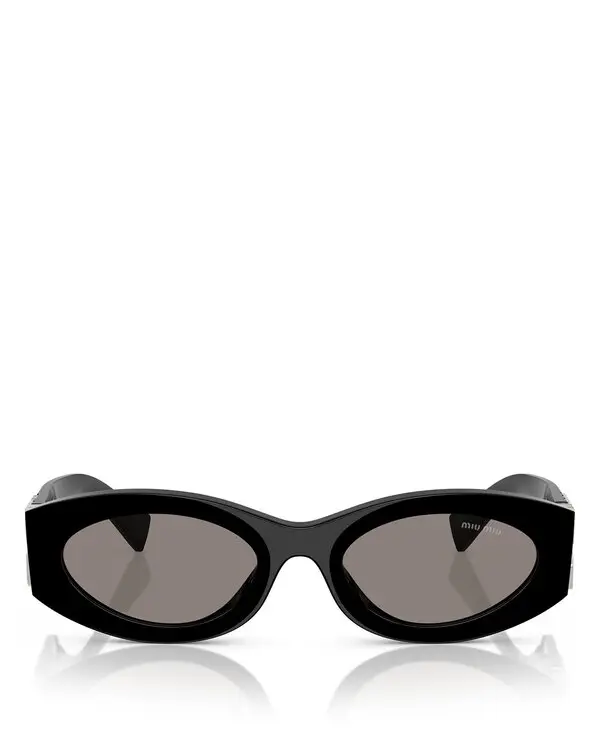 Miu Miu Oval Sunglasses, 54mm - Black