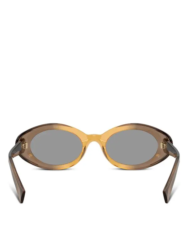 Miu Miu Oval Sunglasses, 52mm - Black