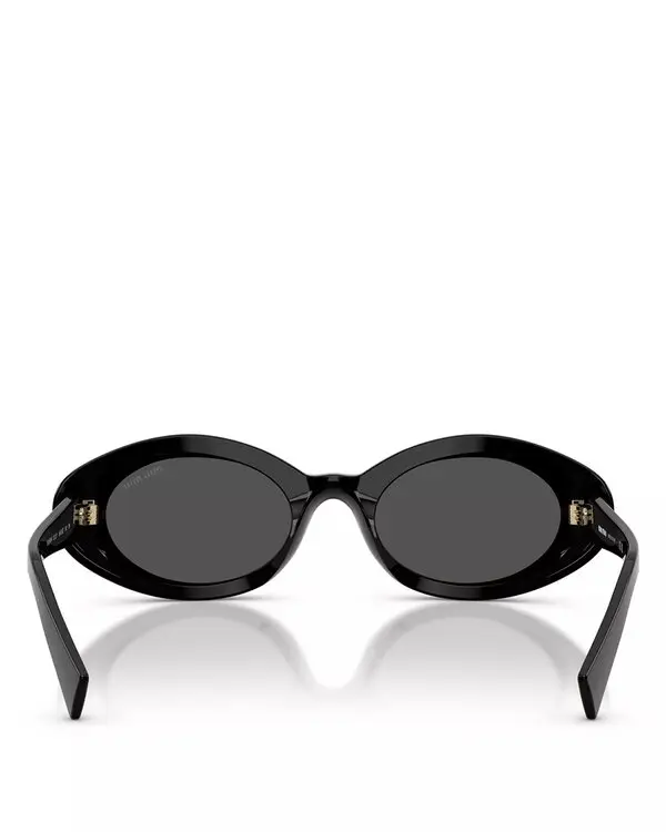 Miu Miu Oval Sunglasses, 52mm - Black