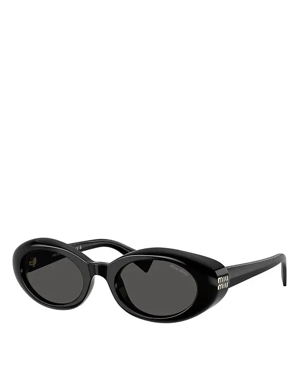 Miu Miu Oval Sunglasses, 52mm - Honey Havana