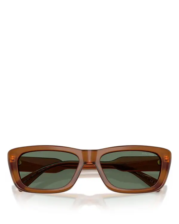 Miu Miu Rectangular Sunglasses, 56mm - Amber