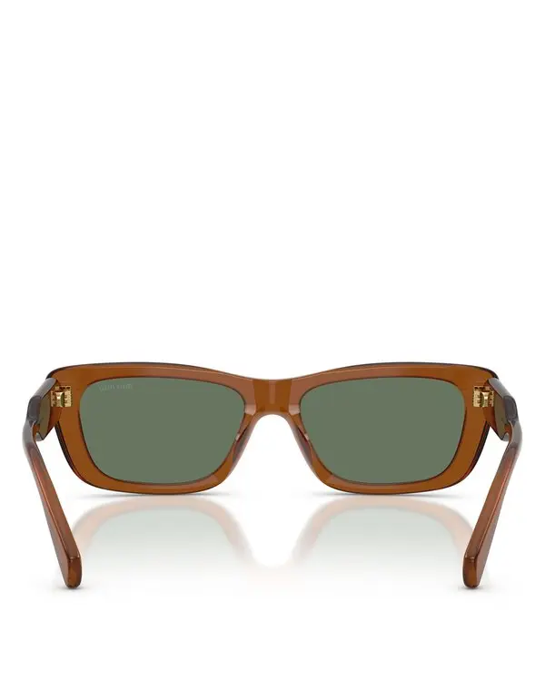 Miu Miu Rectangular Sunglasses, 56mm - Amber