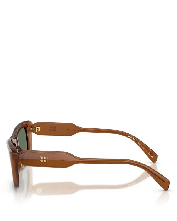 Miu Miu Rectangular Sunglasses, 56mm - Amber