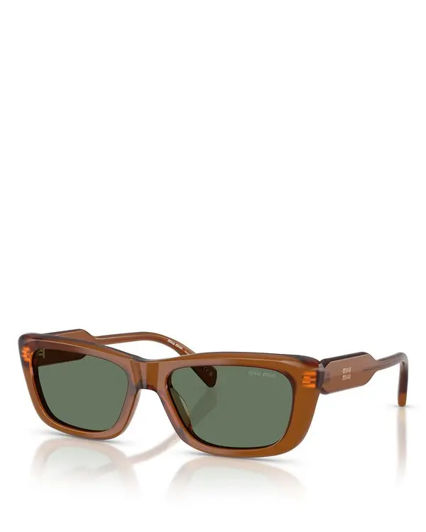 Miu Miu Rectangular Sunglasses, 56mm - Amber
