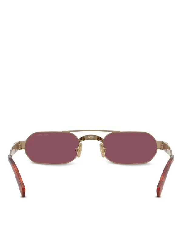 Miu Miu Oval Sunglasses, 52mm - Brown