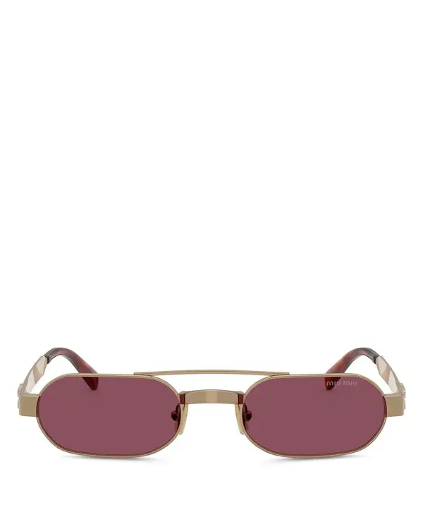 Miu Miu Oval Sunglasses, 52mm - Brown