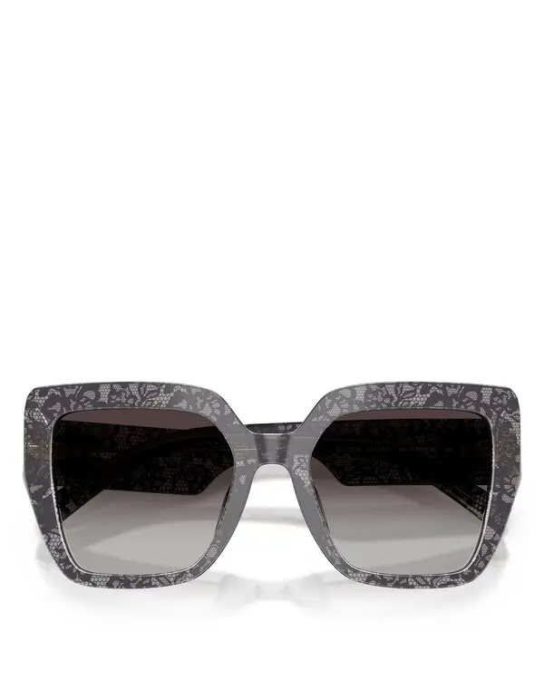 Dolce & Gabbana Square Sunglasses, 54mm - Black