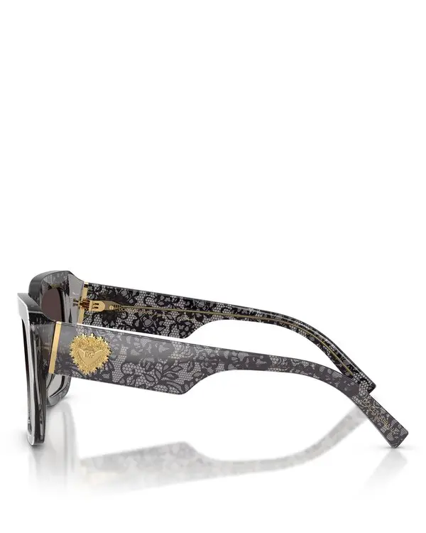 Dolce & Gabbana Square Sunglasses, 54mm - Black