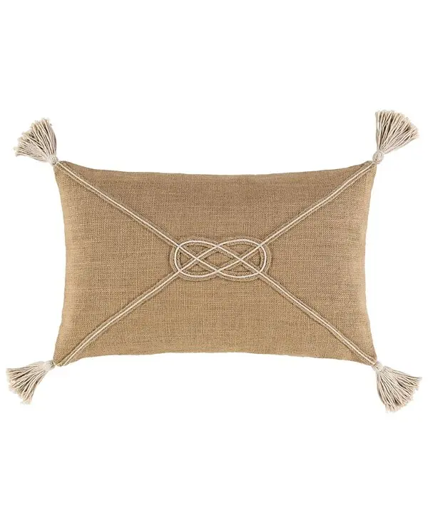 SURYA Marion Lumbar Pillow, 14l X 22w - Brown
