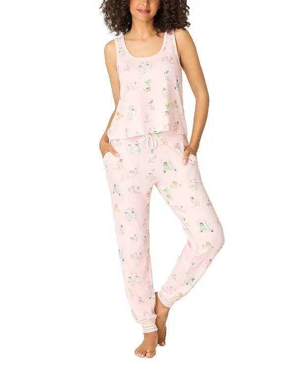 PJ Salvage Pupcation Pal Pajama Set - Light Pink