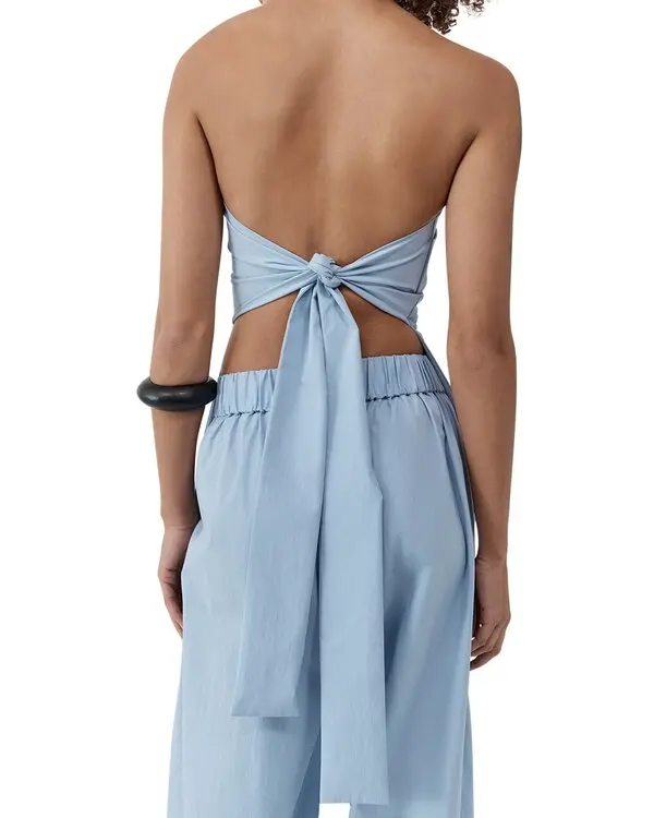 ST. AGNI Strapless Tie Back Top