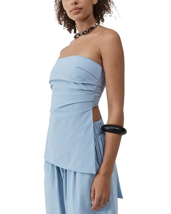 ST. AGNI Strapless Tie Back Top