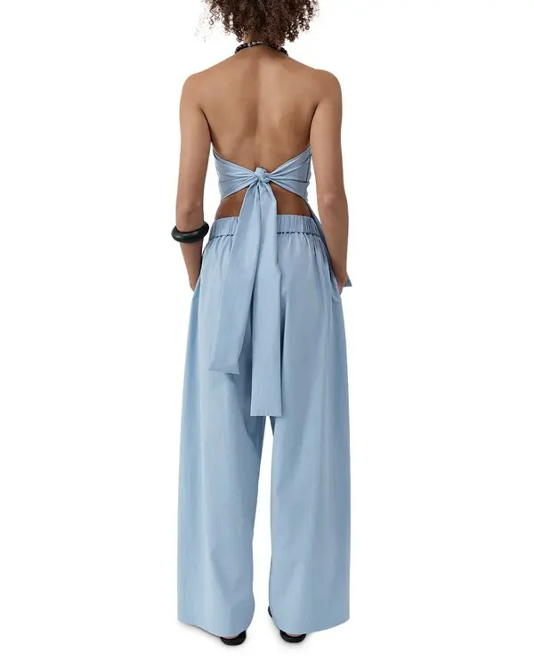ST. AGNI Strapless Tie Back Top
