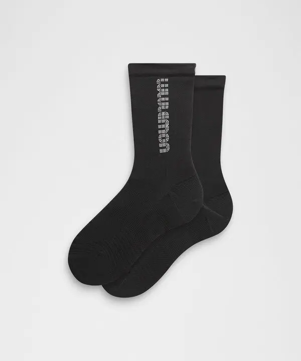 Lululemon Power Stride Crew Socks - Black/white