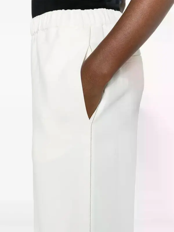 Fabiana Filippi Straight Trousers With Bead-chain Detail