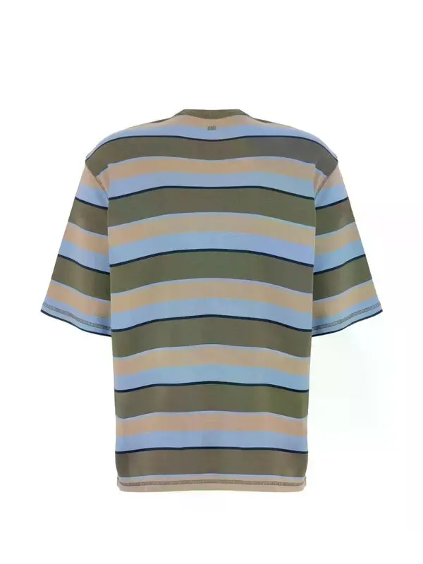 AMI Paris Striped Polo Shirt