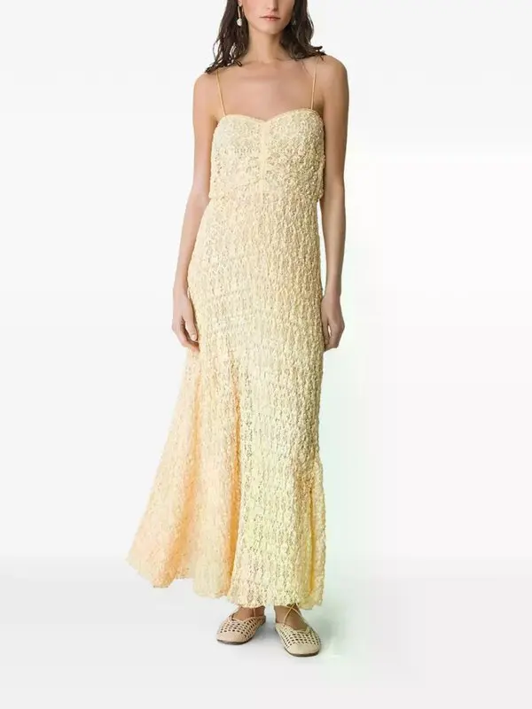 FORTE_FORTE Ruffled Slip Dress - Neutrals