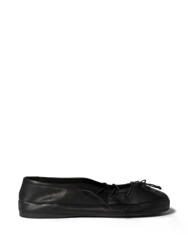 Miu Miu Nappa Leather Ballerinas With Embroidered Logo