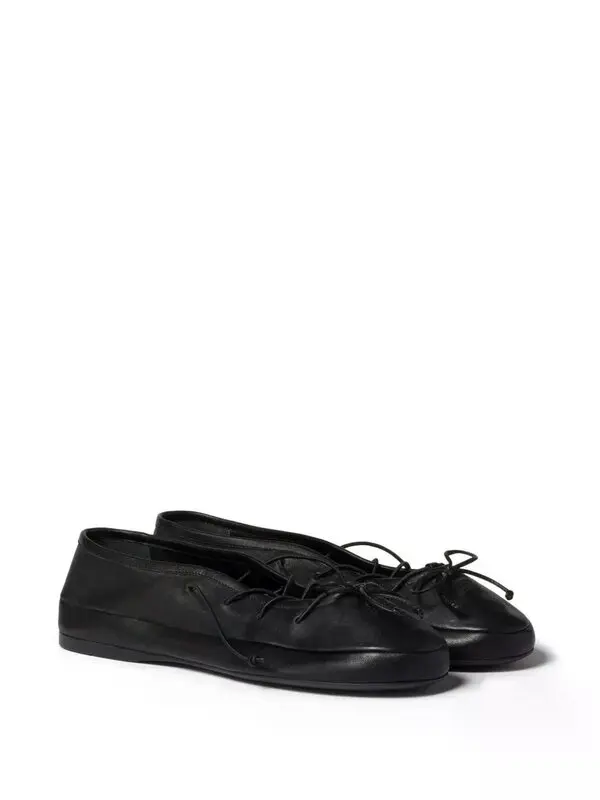 Miu Miu Nappa Leather Ballerinas With Embroidered Logo