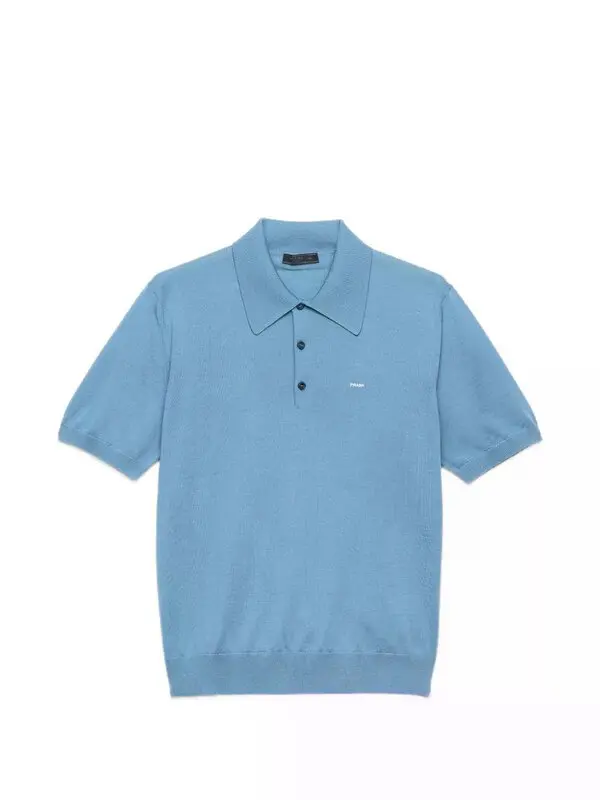Prada Superfine Wool Polo Shirt - Blue