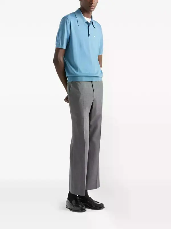 Prada Superfine Wool Polo Shirt - Blue