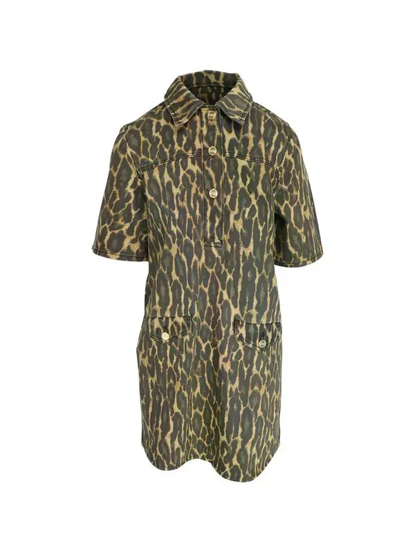 GANNI Animal-print Mini Dress