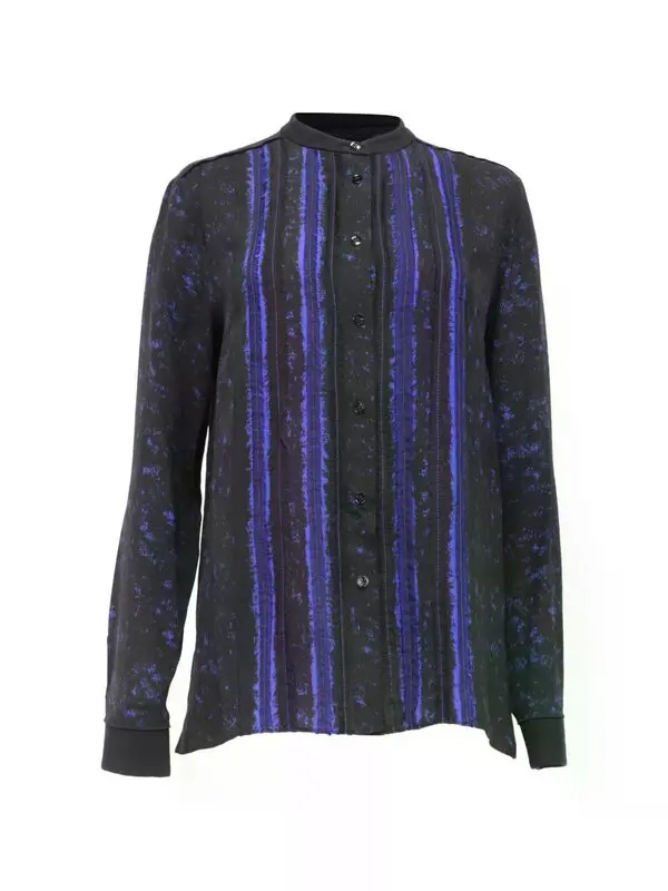 Proenza Schouler Printed Long Sleeve Silk Blouse