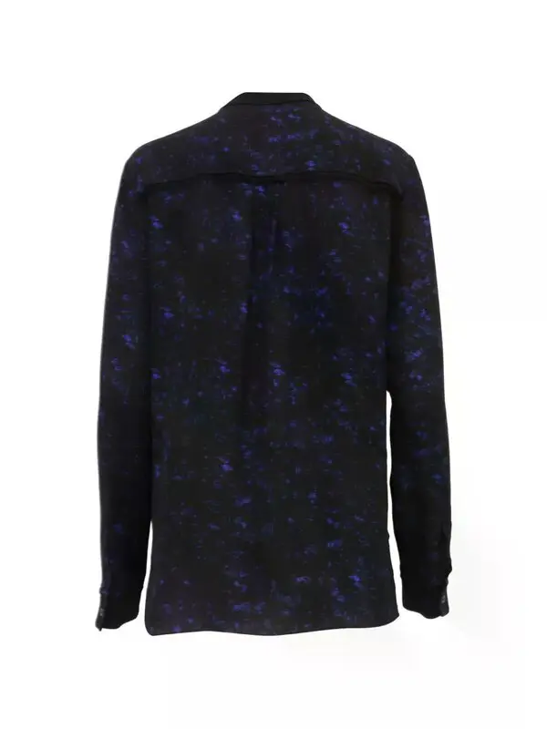 Proenza Schouler Printed Long Sleeve Silk Blouse