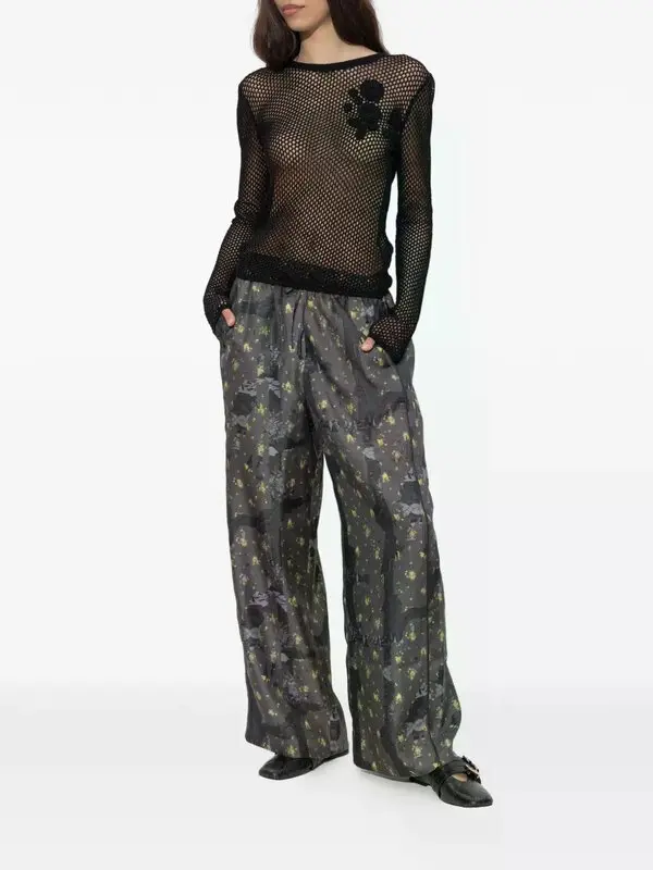 GANNI Floral-pattern Trousers