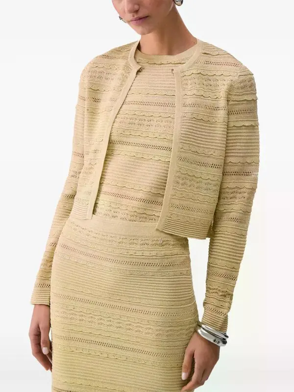 Liu Jo Openwork Knit Cardigan - Neutrals