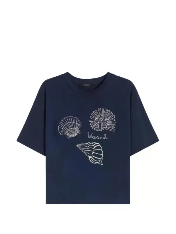 Max Mara Shell-print Cotton T-shirt