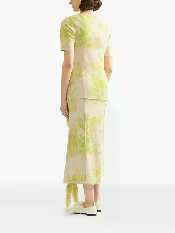 Erdem Floral-pattern T-shirt - Neutrals