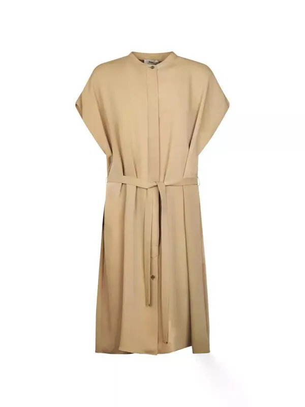 Herno Belted Midi Dress - Neutrals