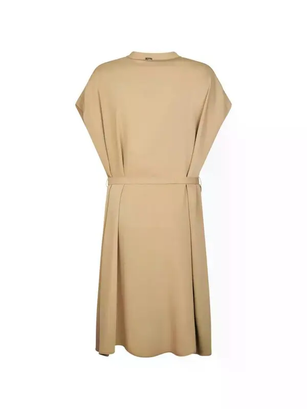 Herno Belted Midi Dress - Neutrals