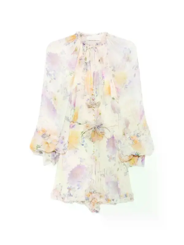 Zimmermann Luna Playsuit - Neutrals