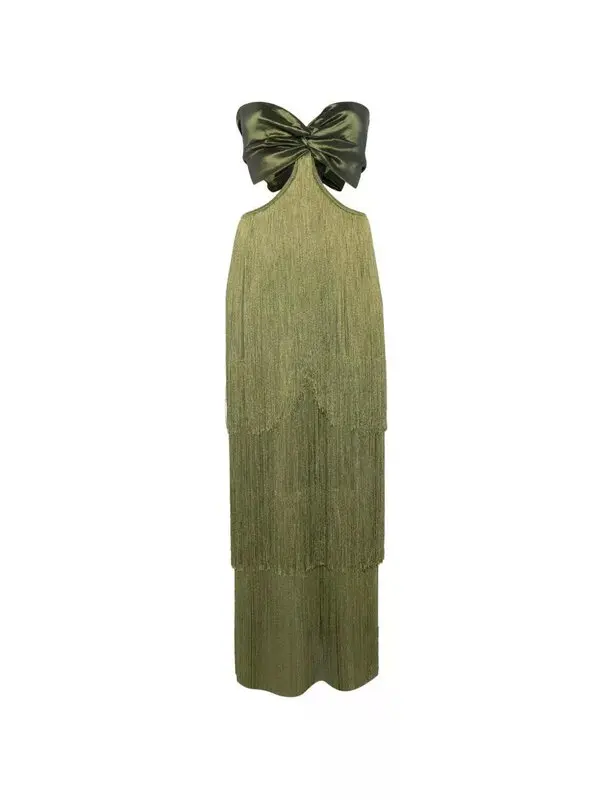 BLESS Bow-detail Maxi Dress - Green