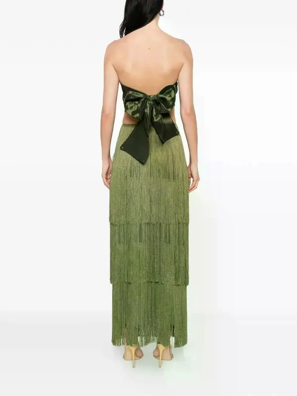 BLESS Bow-detail Maxi Dress - Green