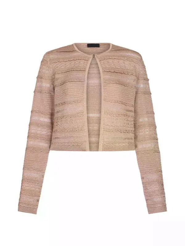 Liu Jo Openwork Knit Cardigan - Pink