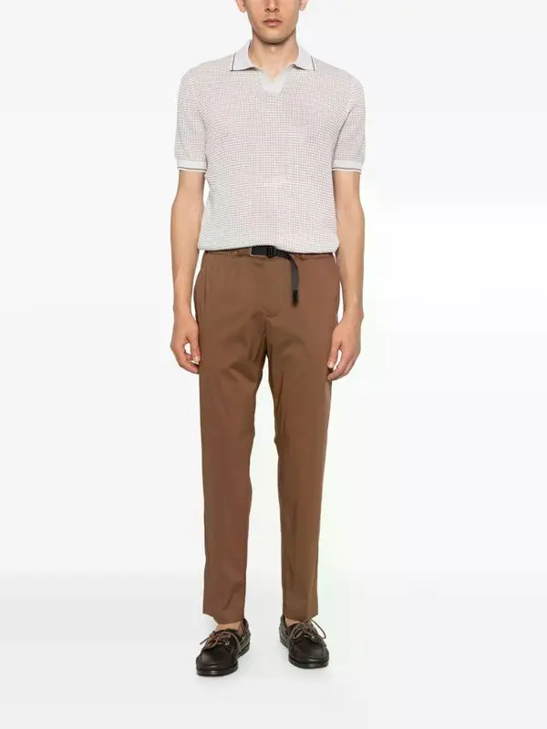 WHITE SAND Belted Trousers
